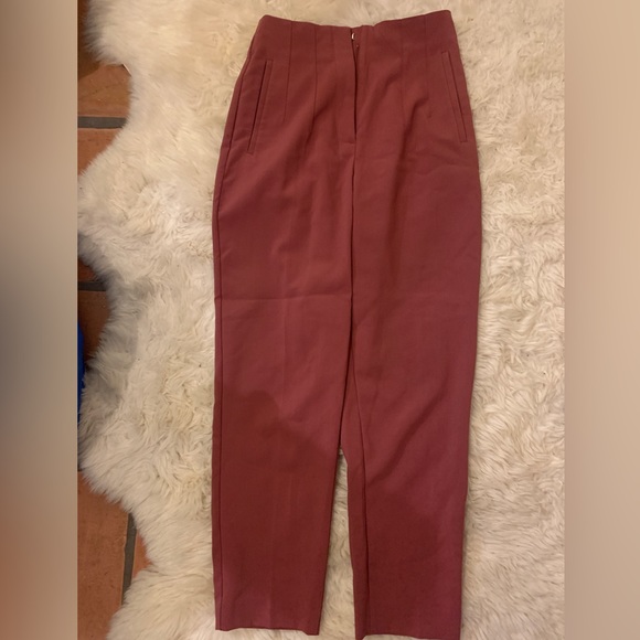 Zara | Pants & Jumpsuits | Zara Berry Colored Dress Pants | Poshmark